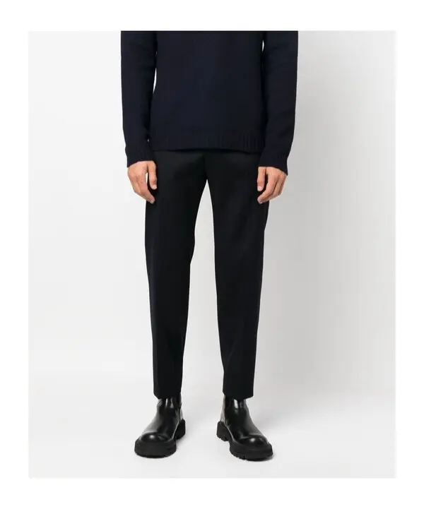 JIL SANDER Elasticated-waistband Cropped Trousers - Black