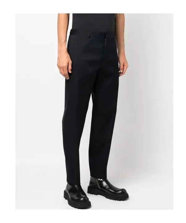 JIL SANDER Elasticated-waistband Cropped Trousers - Black