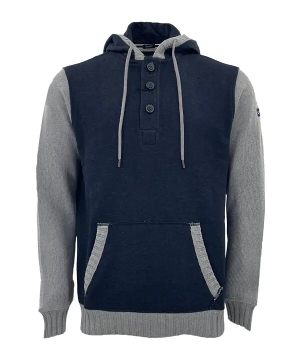 Emporio Armani Hooded Long Sleeve Sweater With Button Detail