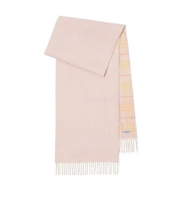 Burberry Logo-patch Fringed-edge Reversible Scarf