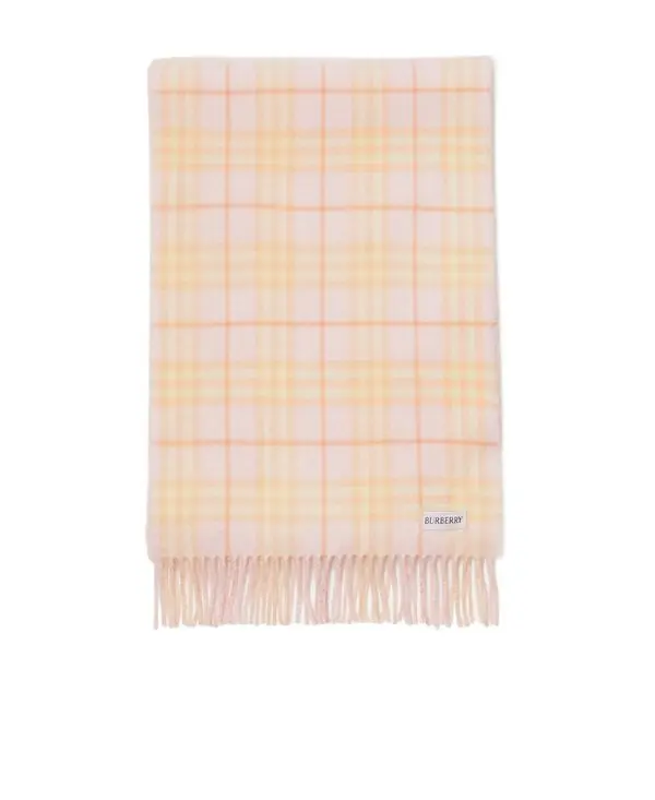 Burberry Logo-patch Fringed-edge Reversible Scarf
