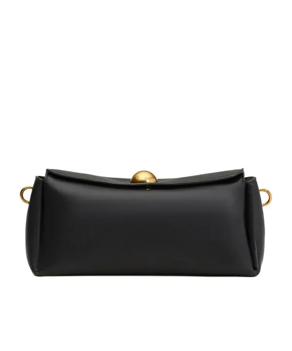 Ami Logo Engraved Shoulder Bag - Black