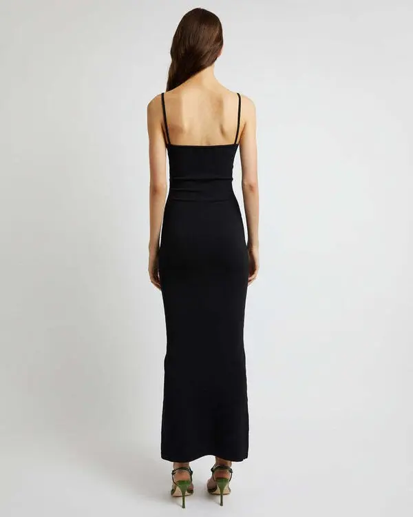 Christopher Esber Cutout Knitted Maxi Dress - Black