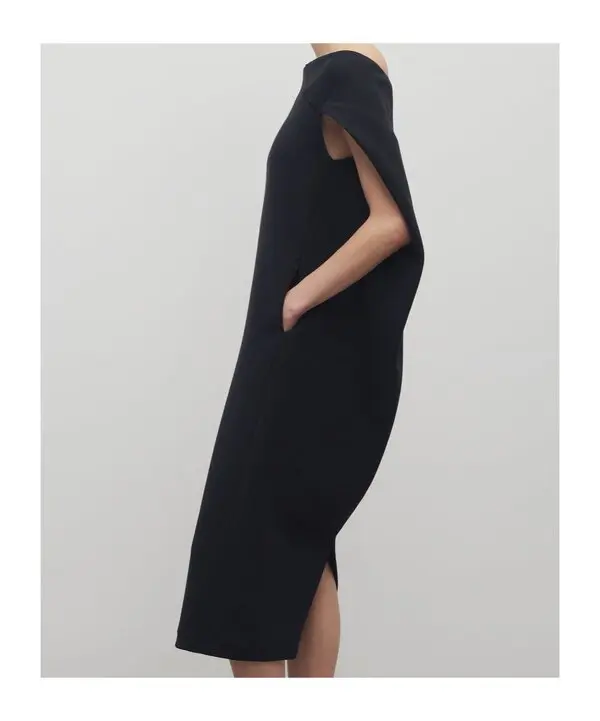 THE ROW Off-the-shoulder Midi Dress With Pleated Back