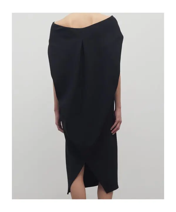 THE ROW Off-the-shoulder Midi Dress With Pleated Back