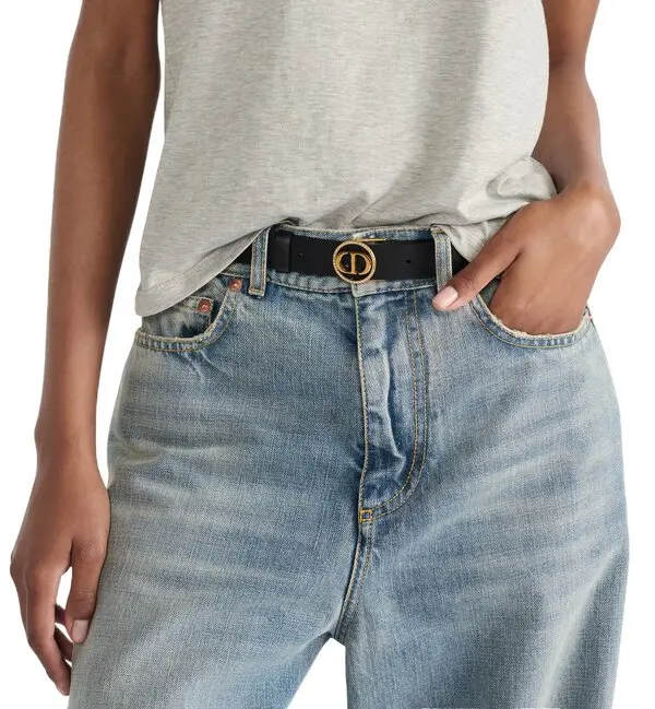 Dior 30 Montaigne Circled Belt - Black