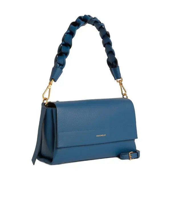 COCCINELLE Boheme Grana Double Small Shoulder Bag - Deep Blue