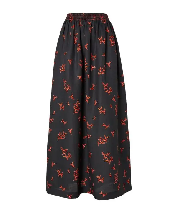 Fendi Coral Printed Elasticated Waist Skirt