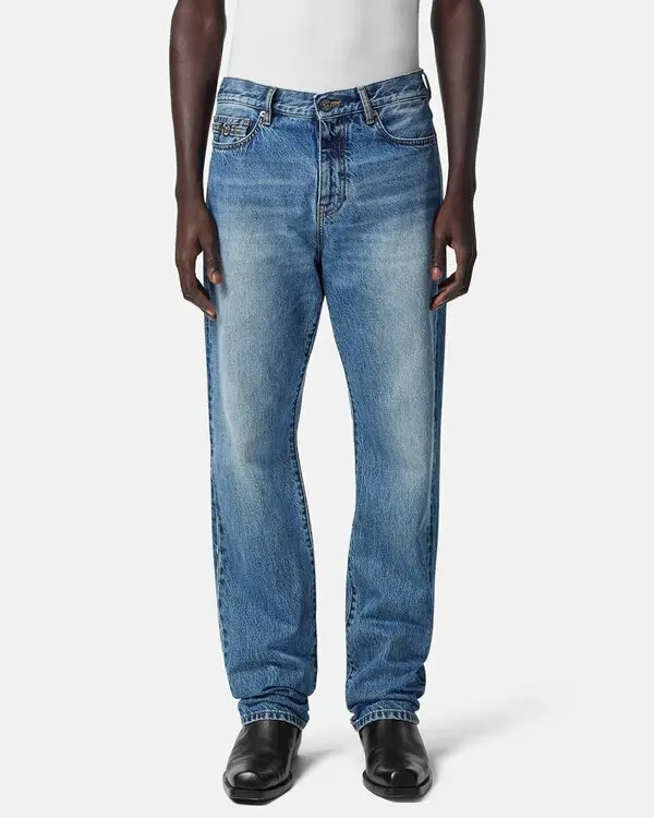 Versace Medusa Head Jeans - Blue