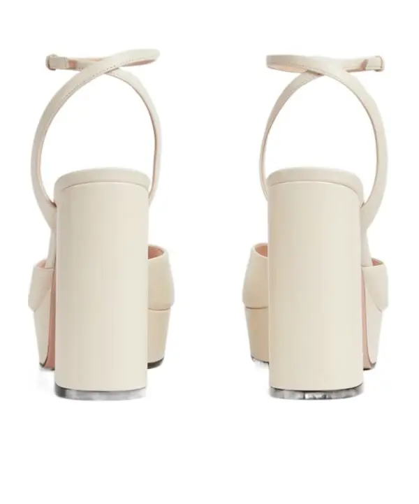 Gucci Horsebit Platform Sandal - White