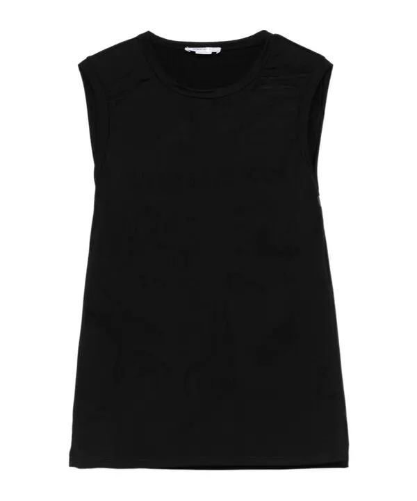 Alexander McQueen Logo Detailed Mesh Tank Top