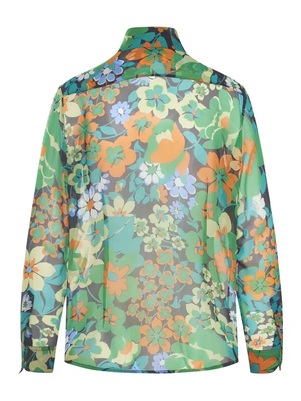 Celine Long Sleeve Shirt With Graphic Floral Print