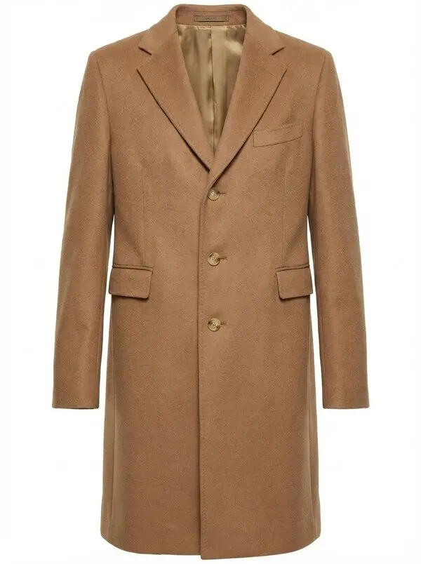 Gucci Cities Label Single Breasted Coat - Brown