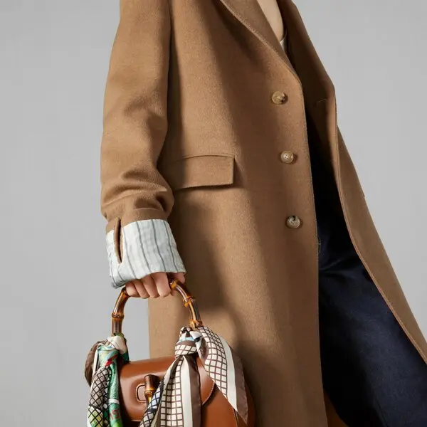 Gucci Camel Hair Single Breasted Coat
