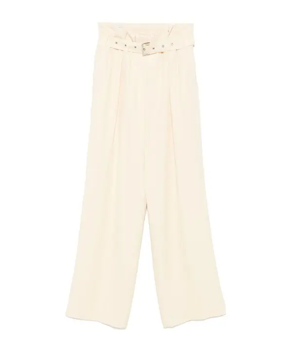 Dries Van Noten Belted Wide-leg Trousers - Beige