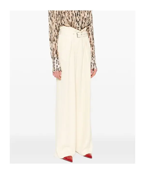 Dries Van Noten Belted Wide-leg Trousers