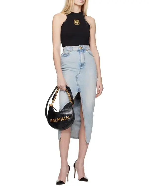 Balmain 1945 Soft Moon Shoulder Bag