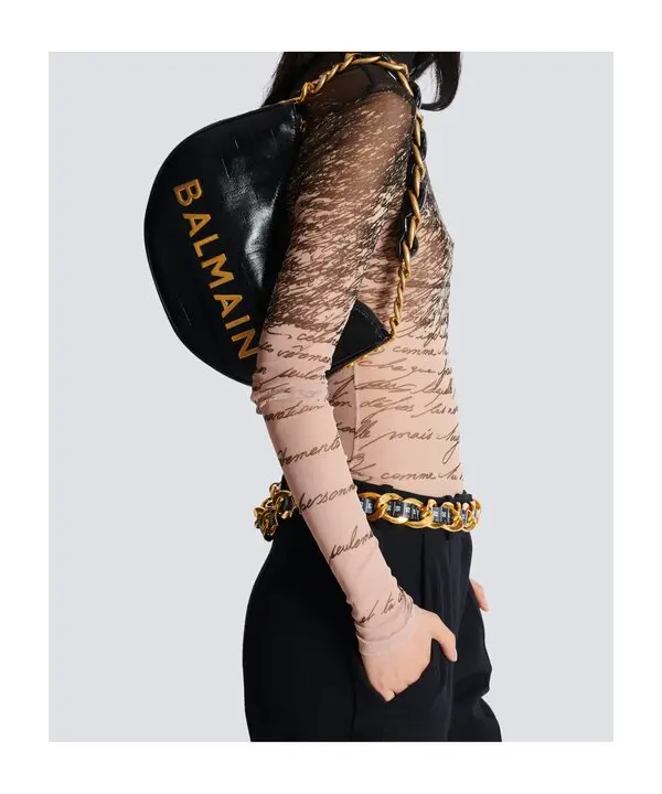 Balmain 1945 Soft Moon Shoulder Bag