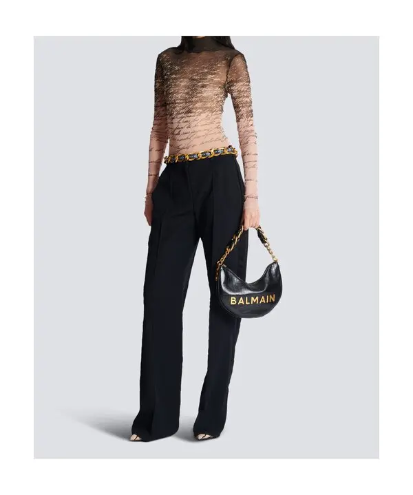 Balmain 1945 Soft Moon Shoulder Bag