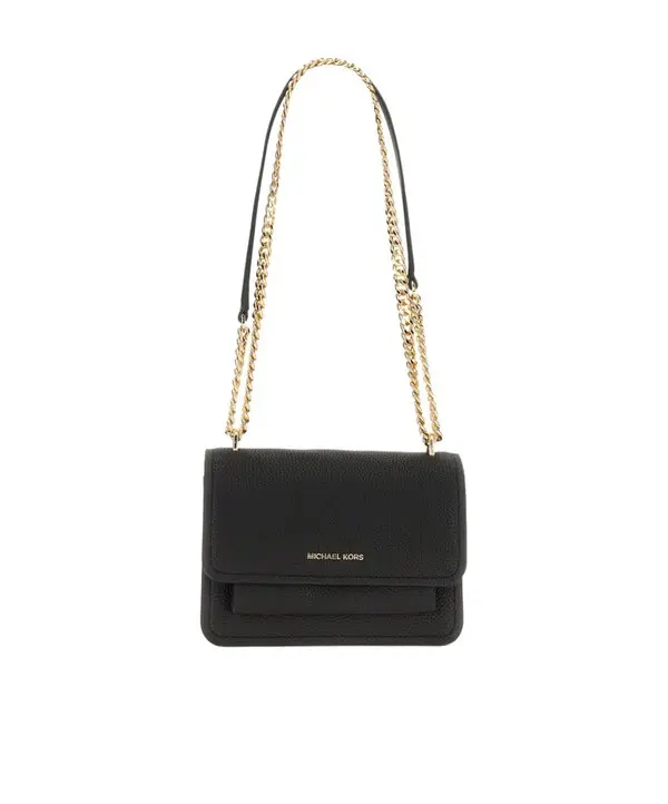 Michael Kors Claire Logo Lettering Shoulder Bag - Black