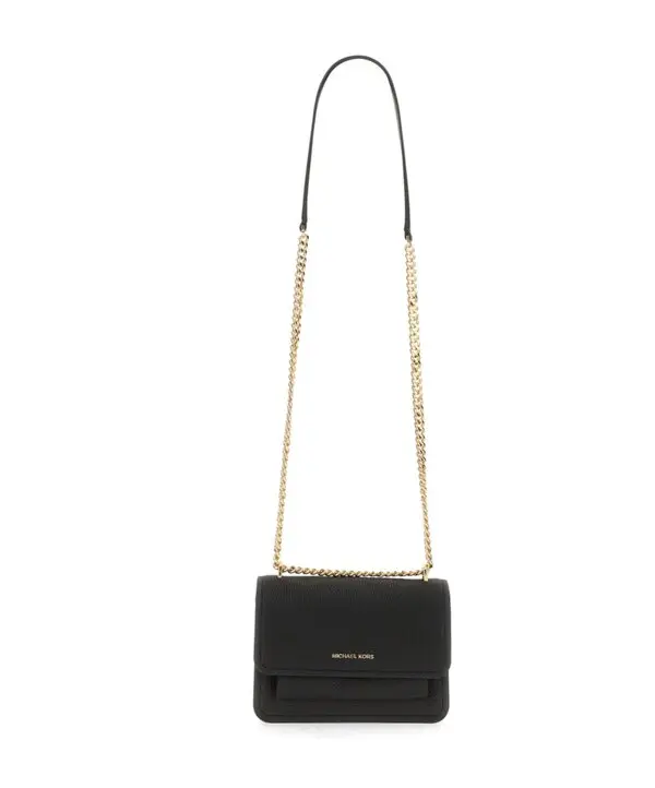 Michael Kors Claire Logo Lettering Shoulder Bag - Black