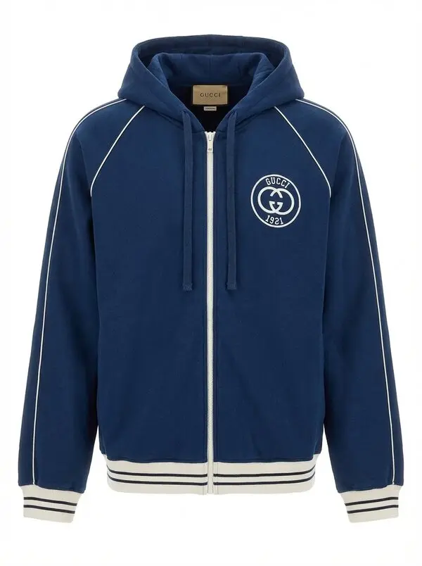 Gucci Cotton Jersey Sweatshirt With Patch - Blue