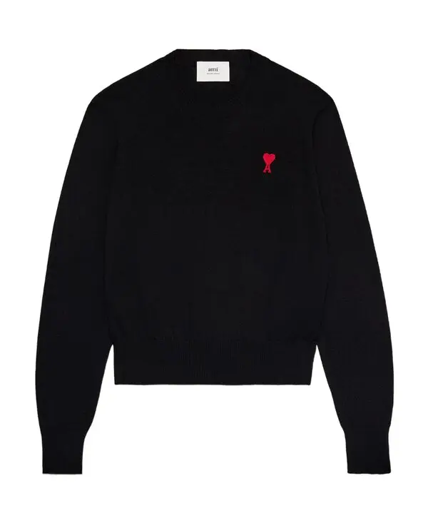 Ami De Coeur Embroidered Knitted Jumper - Black