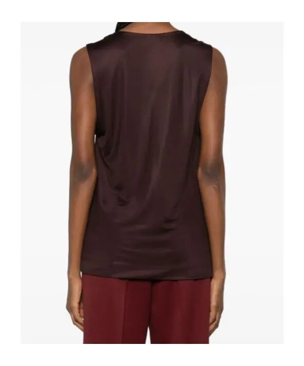 Dries Van Noten Deep V-neck Ruched Jersey Top