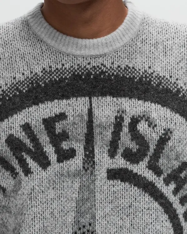 Stone Island Crewneck Sweater With Logo Print