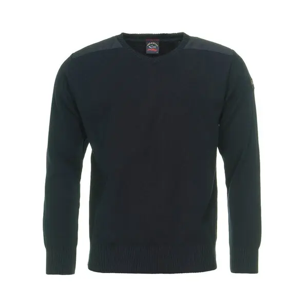 PAUL  SHARK Paul & Shark Logo V-neck Knitted Sweater