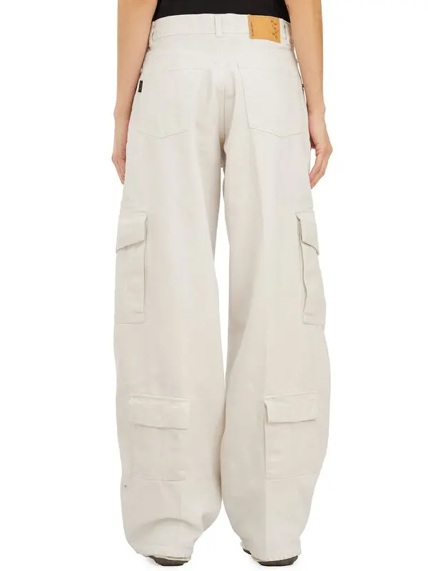 HAIKURE Wide-leg Denim Cargo Trousers