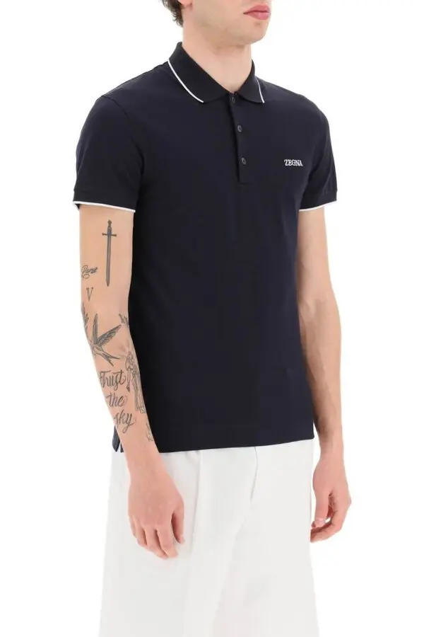 Zegna Short-sleeved Polo Shirt - Black