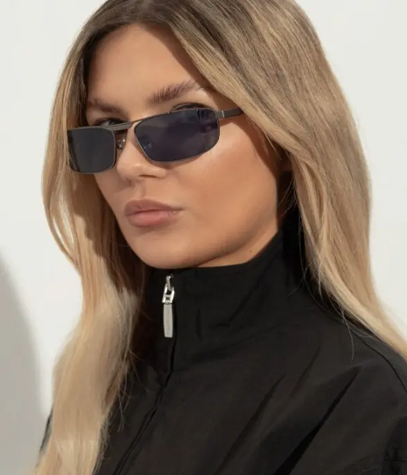 Balenciaga Rectangle-frame Sunglasses - Purple