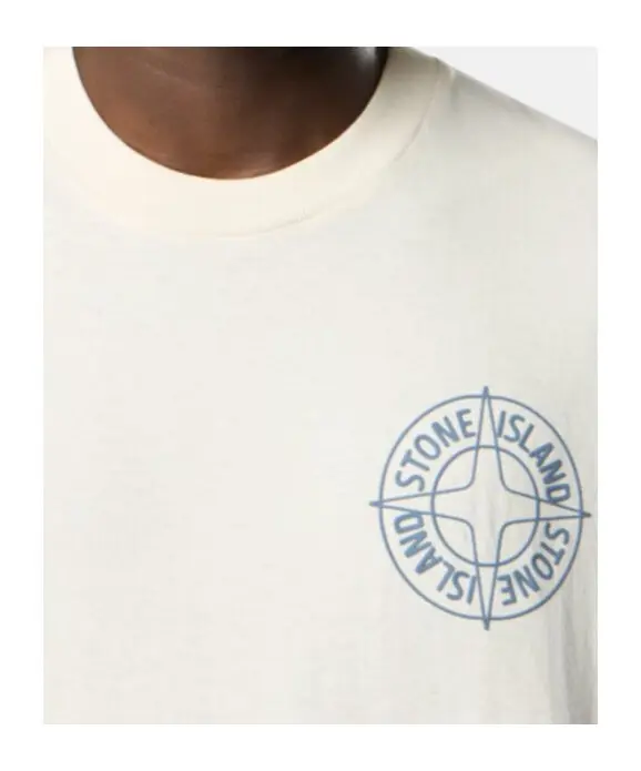 Stone Island Logo Back Print T-shirt - Ivory