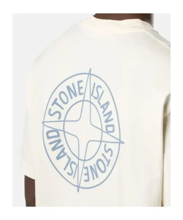Stone Island Logo Back Print T-shirt - Ivory
