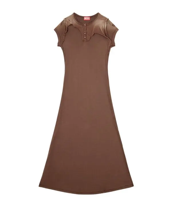 DIESEL® D-jary Maxi Dress With Button Placket - Brown