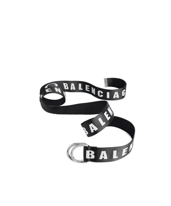 Balenciaga D-ring Belt - Black/white