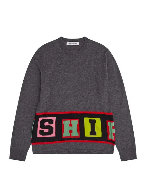 Comme Des Garçons Crewneck Knitted Jumper With Graphic Pattern