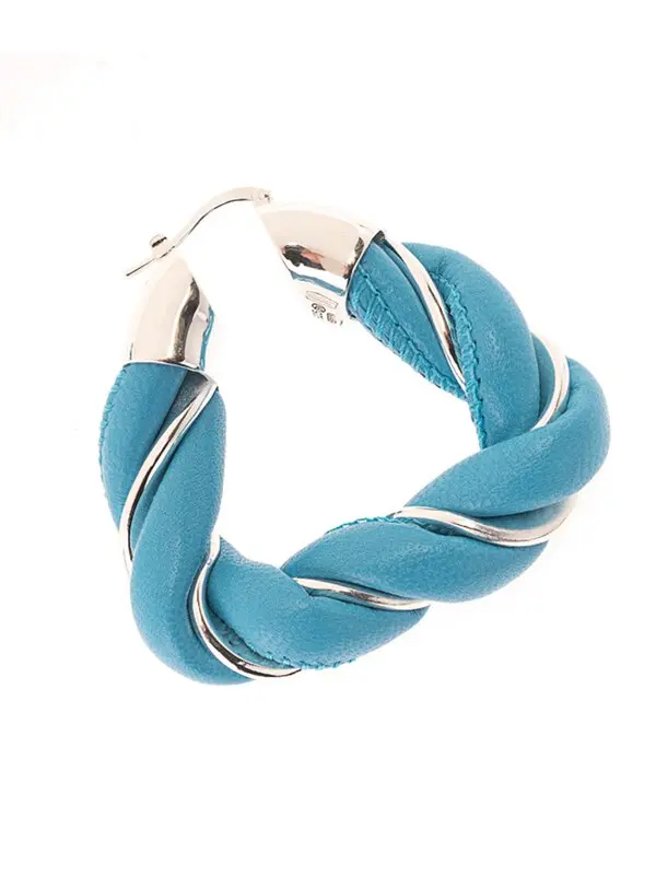 Bottega Veneta Woven Hoop Earrings