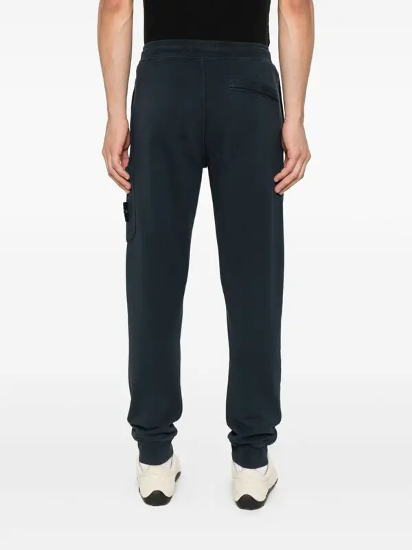 Stone Island Logo Patch Drawstring Trousers - Blue