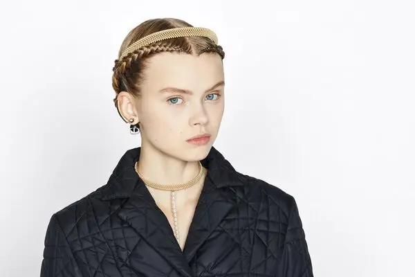 Dior Gold-finish Metal D-renaissance Choker With Resin Pearls