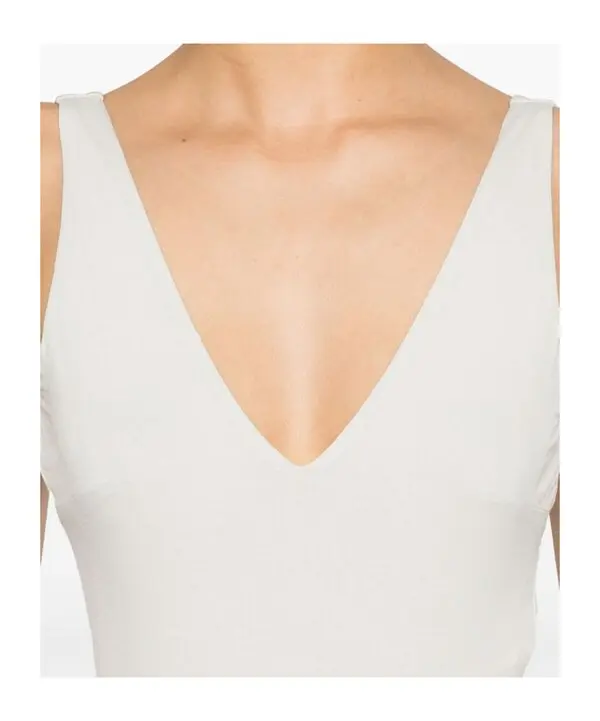 ENTIRE STUDIOS V-neck Bodysuit - White