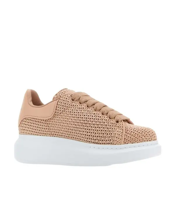 Alexander McQueen Oversized Lace-up Sneakers - Nude