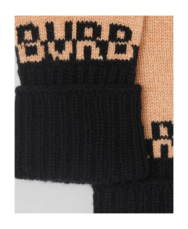 Burberry Intarsia-knit Logo Gloves