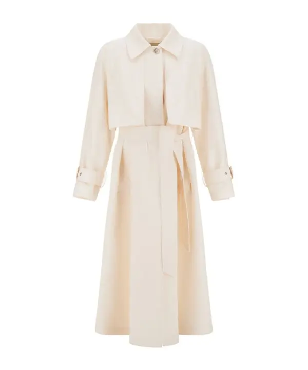Herno Belted Trench Coat - Ivory