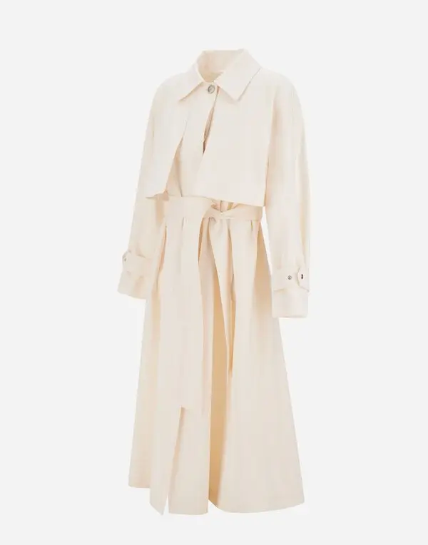 Herno Belted Trench Coat - Ivory