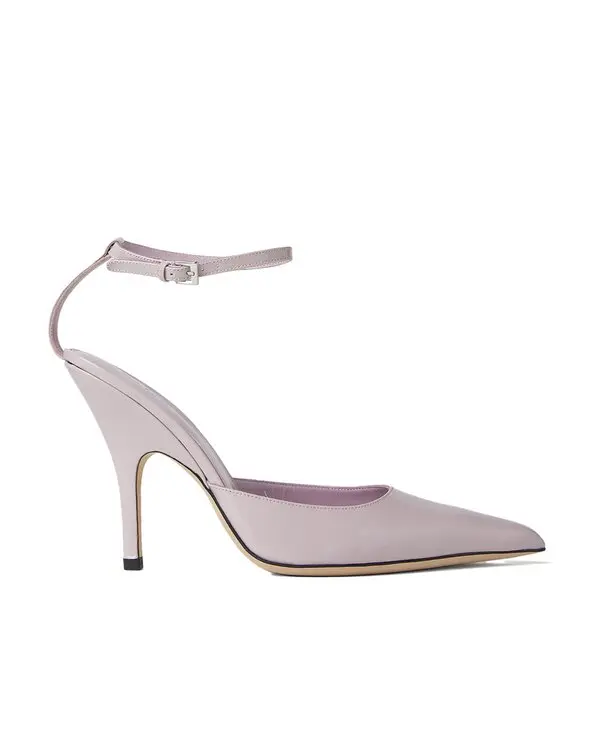 By Far Eliza 75mm Pointed-toe Pumps - Gray