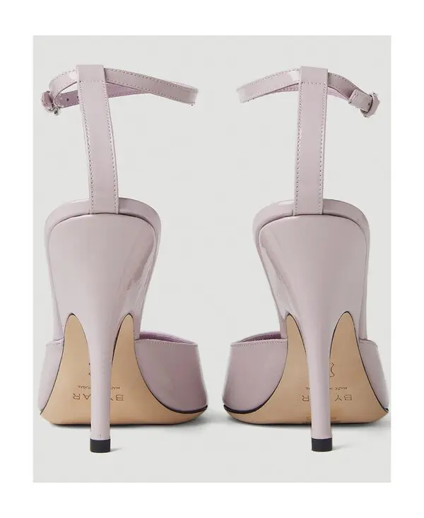 By Far Eliza 75mm Pointed-toe Pumps - Gray