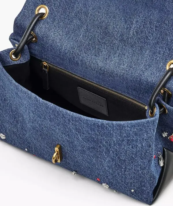 Marc Jacobs Trinket Charm Denim Large Dual Bag