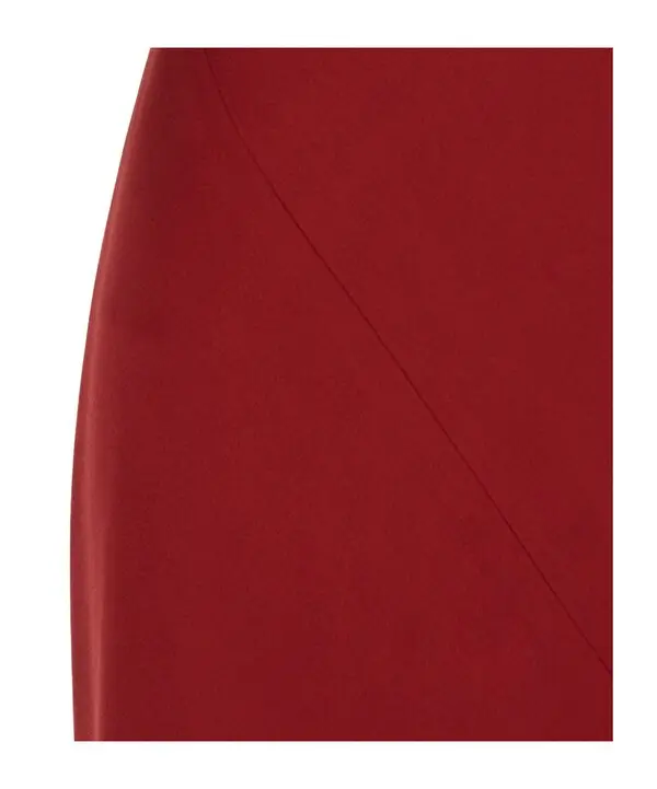 Antonelli Firenze Draped Neckline Sleeveless Maxi Dress - Red